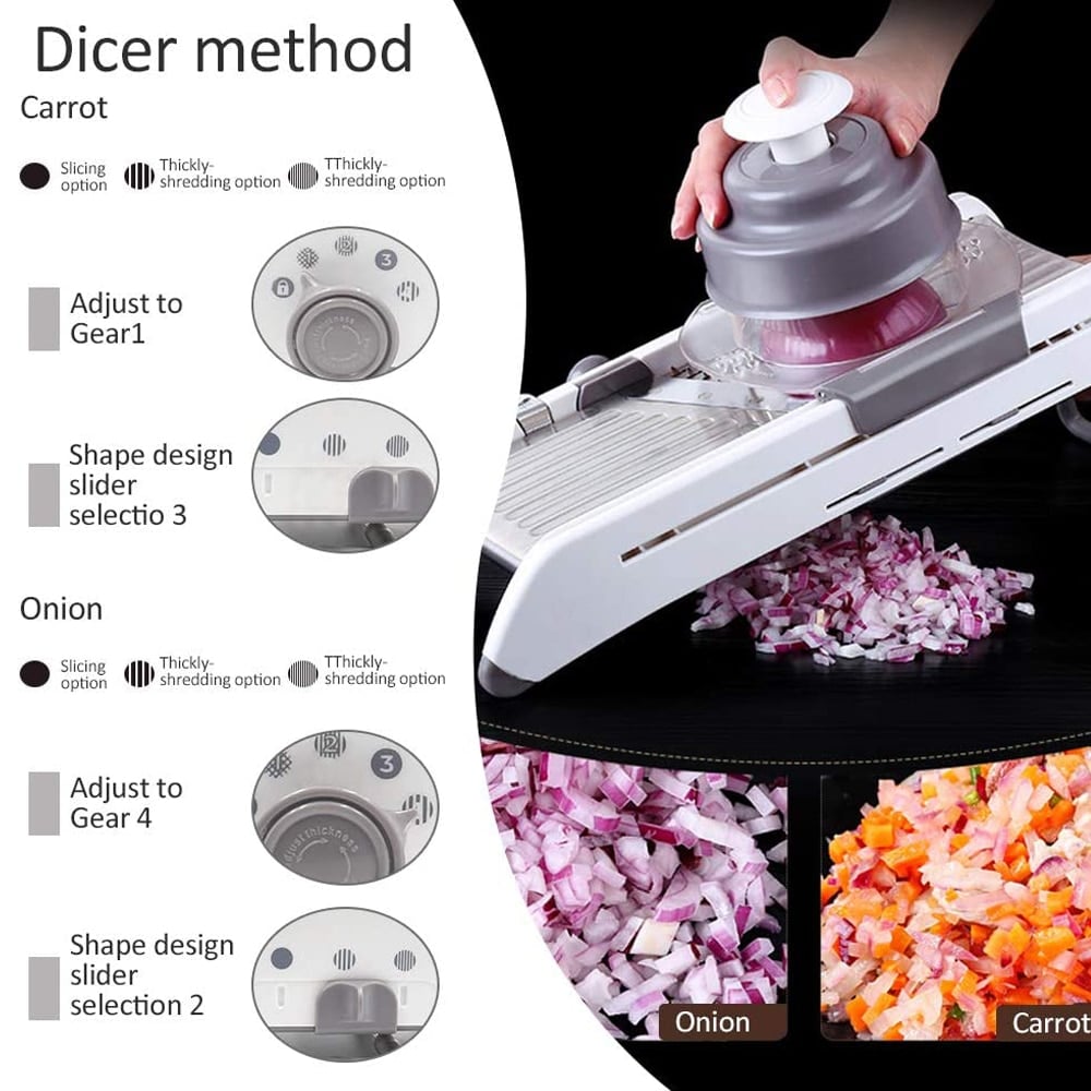 Professional Mandoline Vegetable Slicer – Adjustable 304 Stainless Ste ...