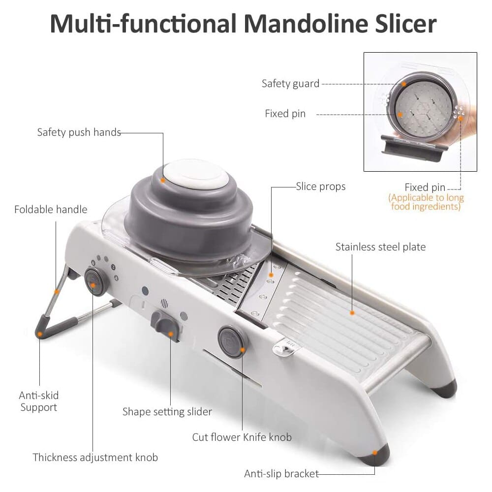 Professional Mandoline Vegetable Slicer – Adjustable 304 Stainless Ste ...