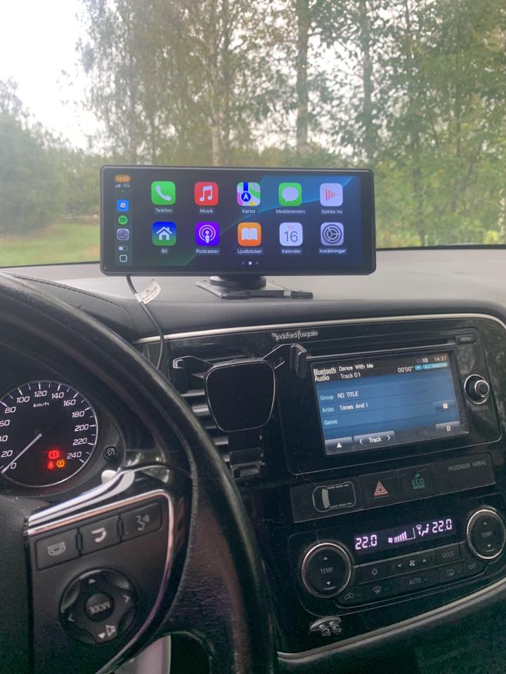 10" Smart Car Display with Wireless Apple CarPlay, Android Auto, 4K ...