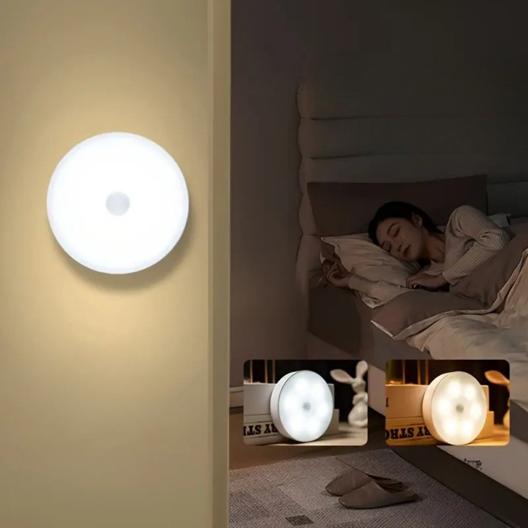 3-Pack LED Motion Sensor Night Lights – Rechargeable, Dimmable, Wirele ...