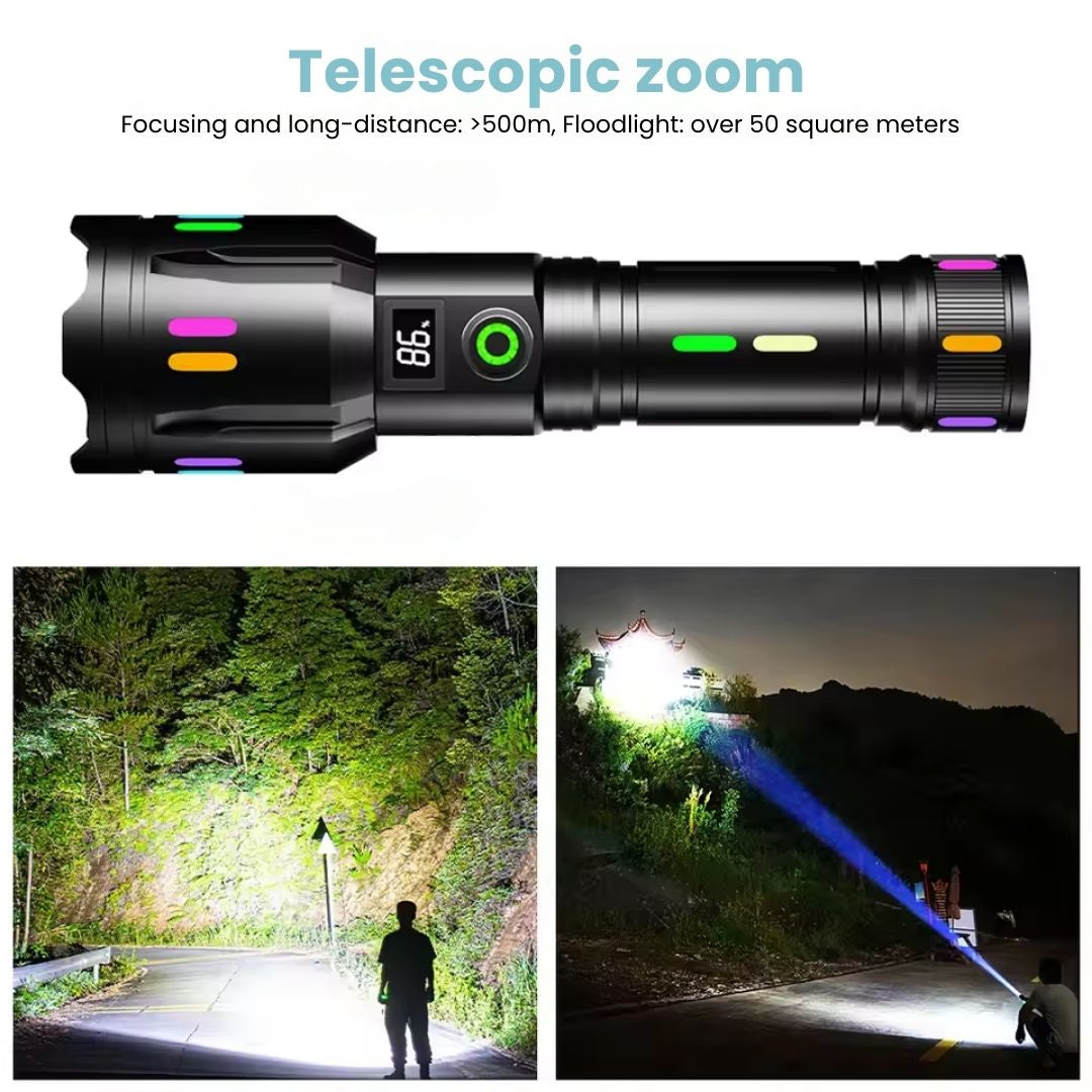 Military-Grade LED Flashlight – Rechargeable – 9000 Lumens – Aussie ...