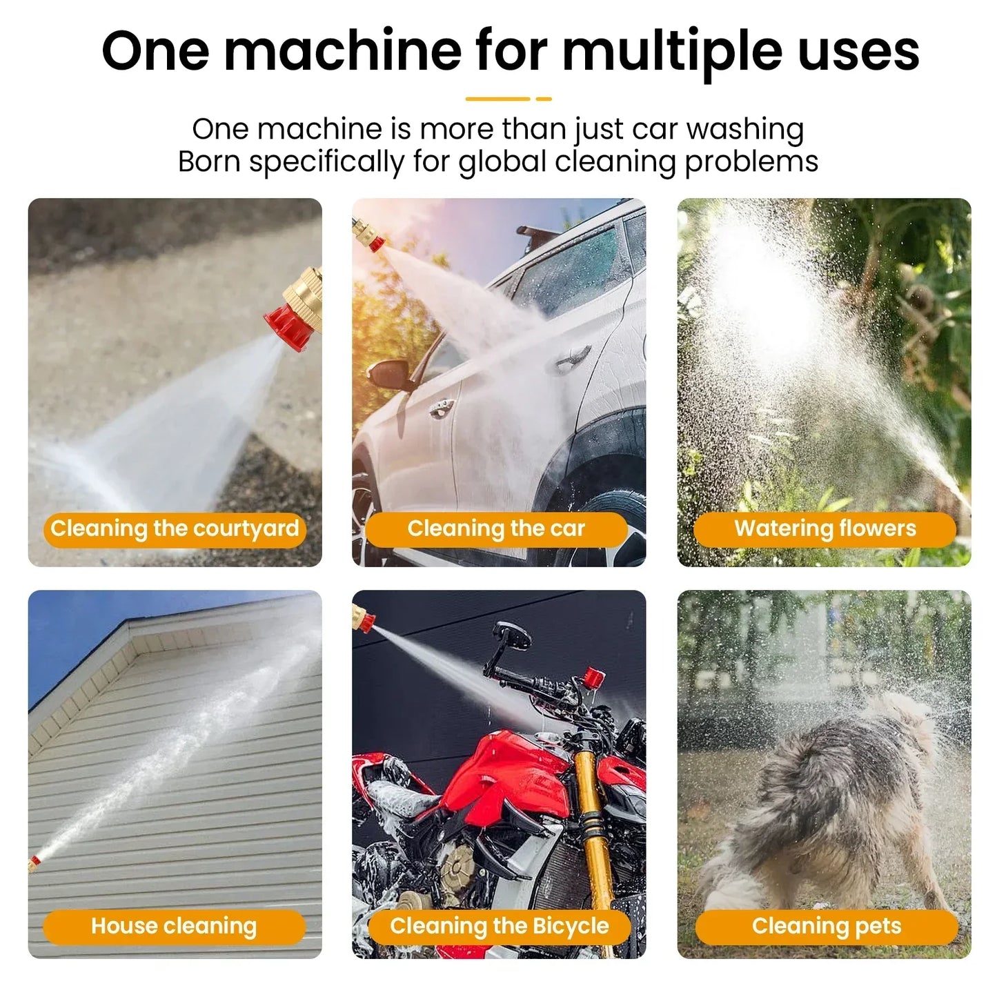 Cordless High Pressure Washer – Portable Jet Cleaner with Lithium Batt ...