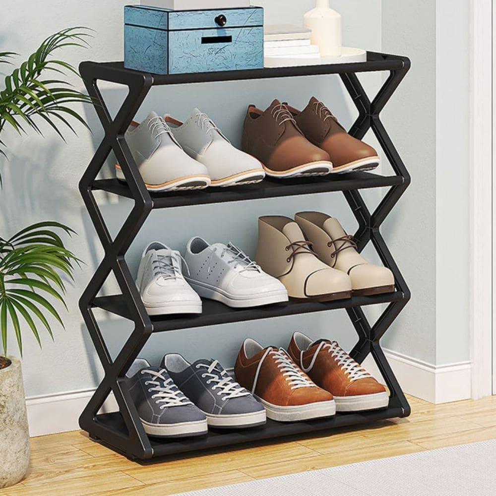 Minimalist 4-Tier Shoe Rack – Compact, Modern & Eco-Friendly Shoe Stor ...