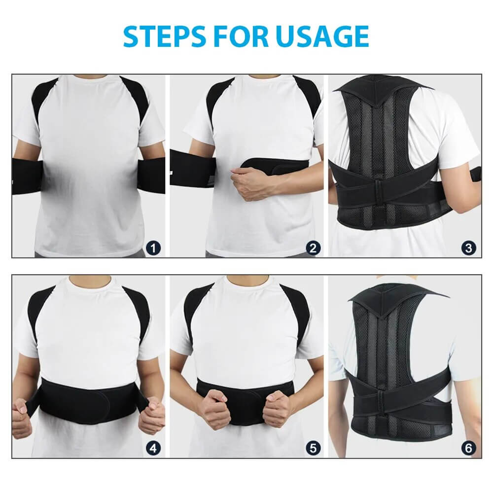 Posture Corrector Back Support - Back and Shoulder Support - Full Back ...