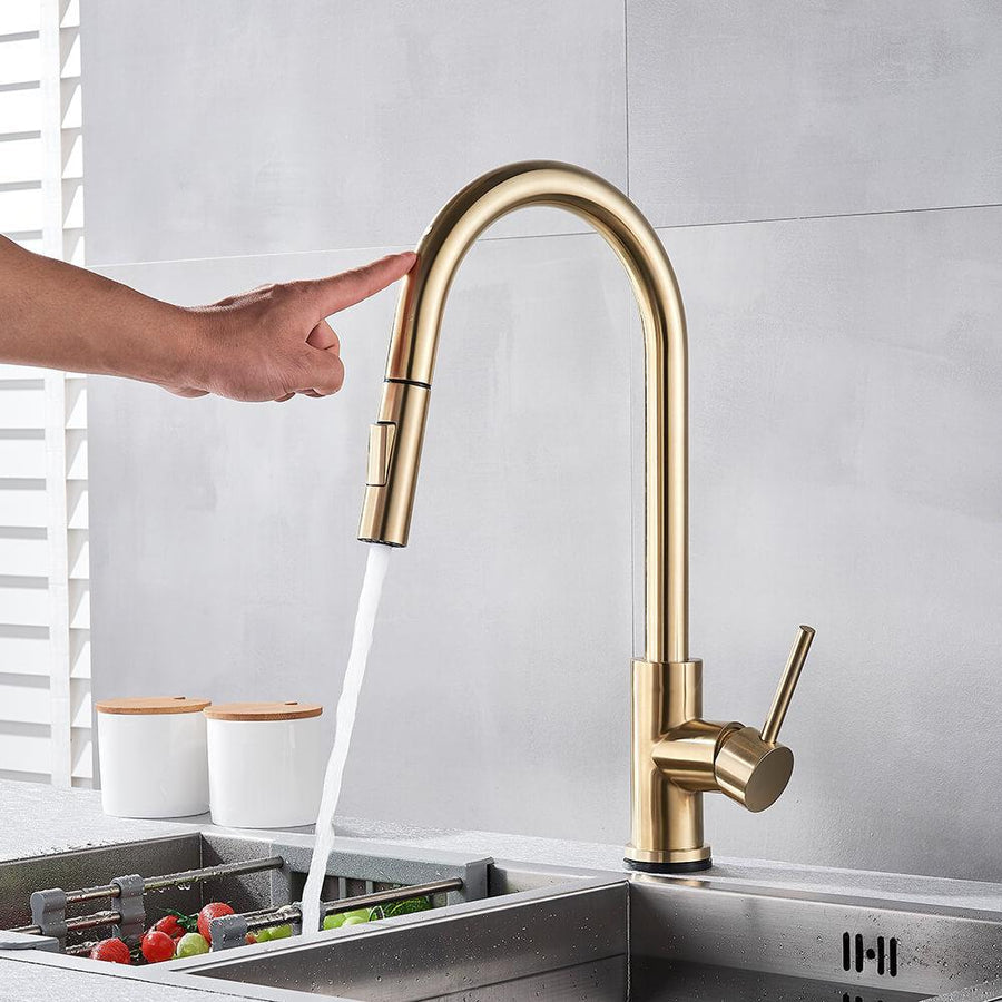 TouchTech Pull-Out Kitchen Tap – Sensor Touchless Mixer Tap with Flexi ...